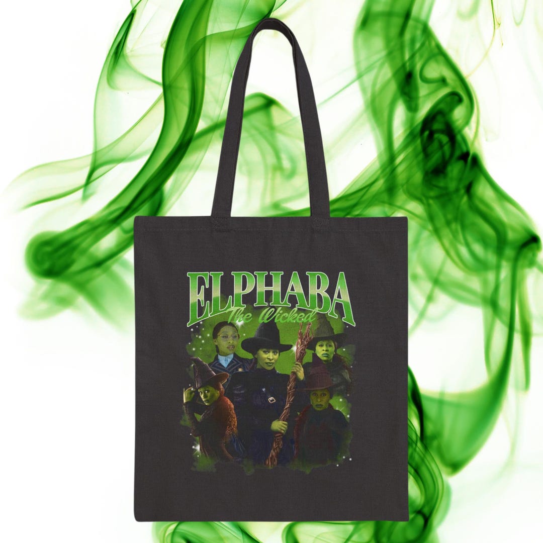 Wicked Movie Elphaba the Wicked Tote Bag Defying Gravity Wicked Movie ...