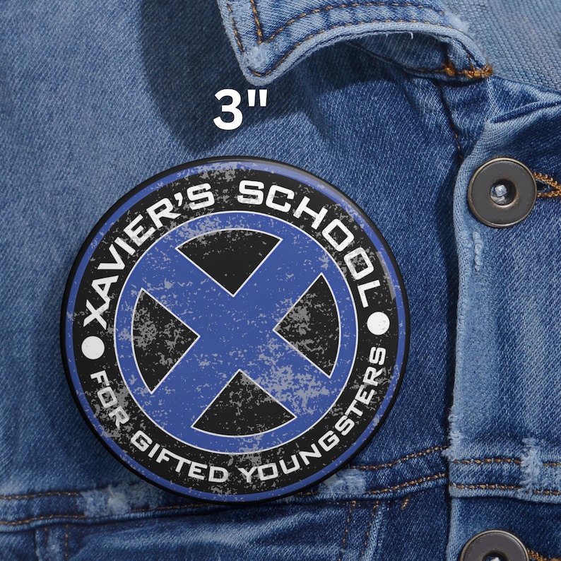 Xaviers School for Gifted Youngsters Pin Button Xmen X-men Gambit ...