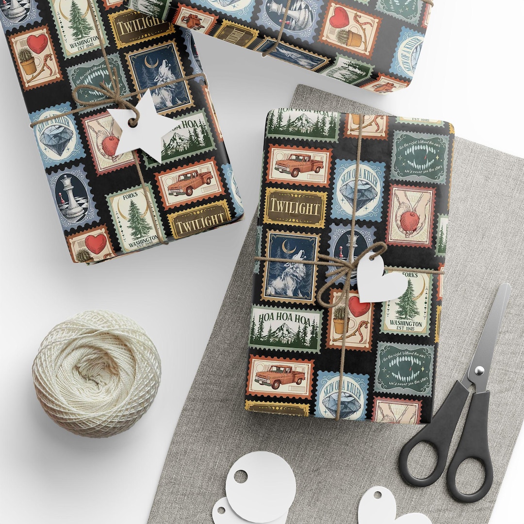 Twilight Wrapping Paper Gift Wrap Hoa Hoa Hoa Edward Cullen Christmas ...