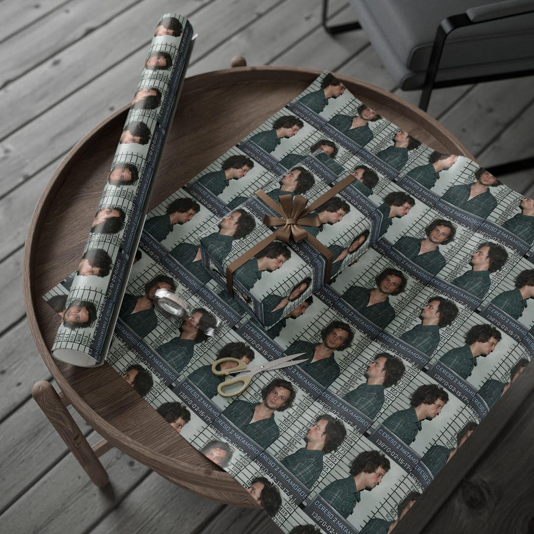 Spencer Reid Mugshot Wrapping Paper Gift Wrap Criminal Minds Fan Gift ...