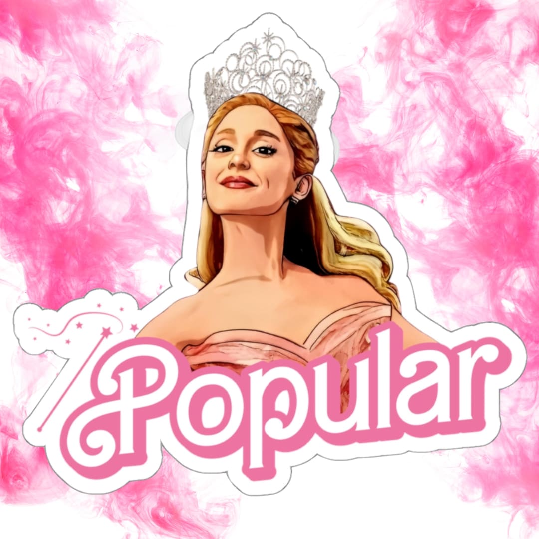 Wicked Glinda Popular Sticker Ariana Defying Gravity Funny Meme Wicked ...