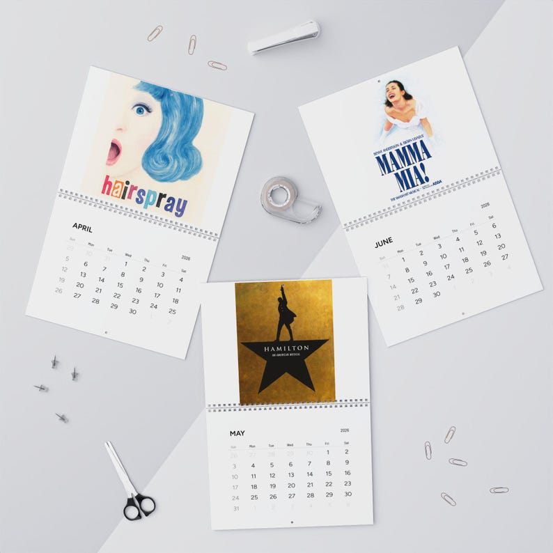 2026 Broadway Calendar 2026 Musical Theatre Calendar Stagey Gift ...