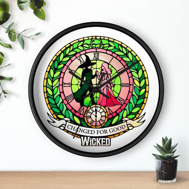 Wicked Wall Clock Defying Gravity Wicked Movie Fan Gift Broadway Gift ...
