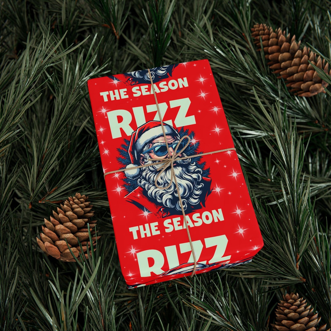 Rizz the Season Gift Wrapping Paper Merry Rizzmas Skibidi Rizzmas Gen Z ...