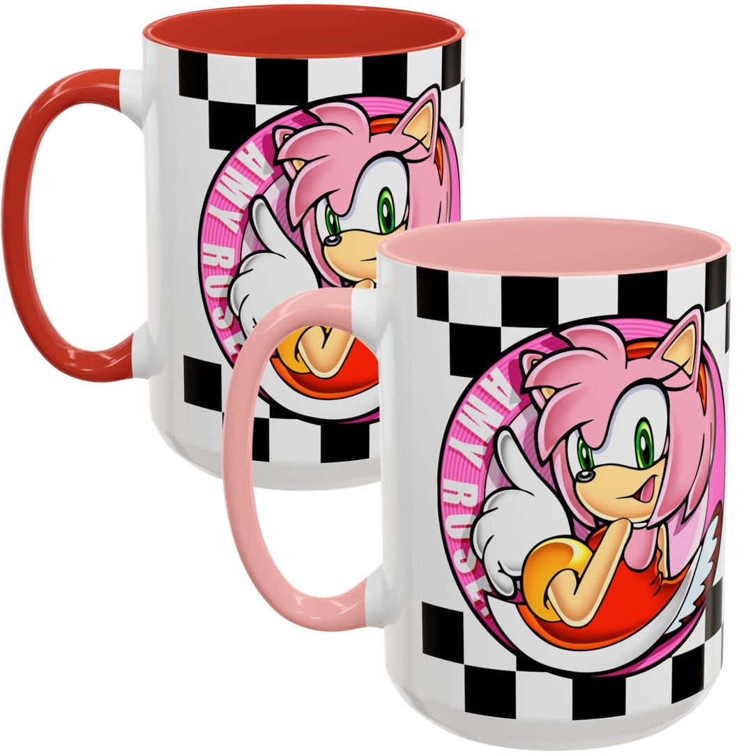 Amy Rose Mug Sonic Gamer Sonic Merch Sonic Party Cup Sonic Hedgehog ...