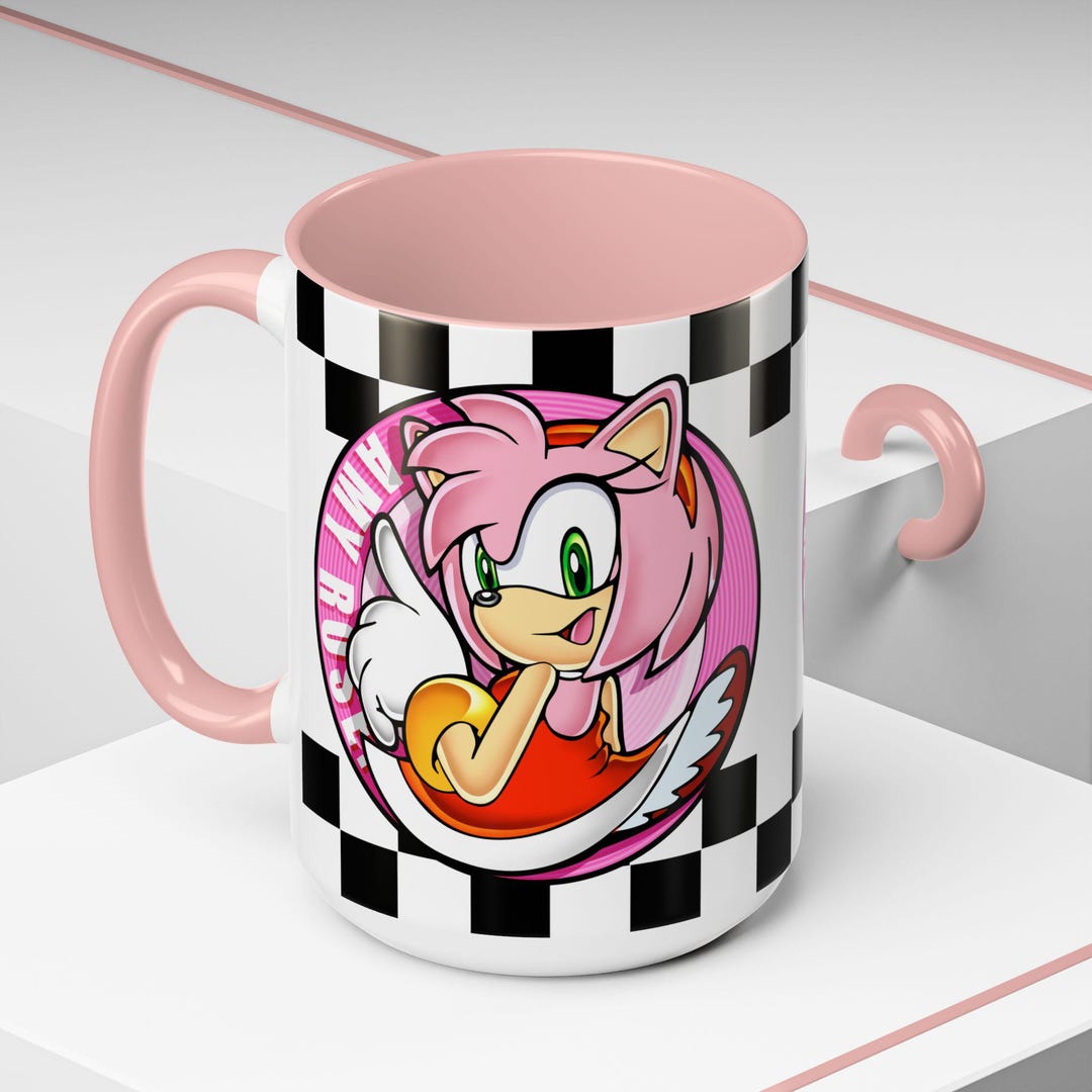 Amy Rose Mug Sonic Gamer Sonic Merch Sonic Party Cup Sonic Hedgehog ...