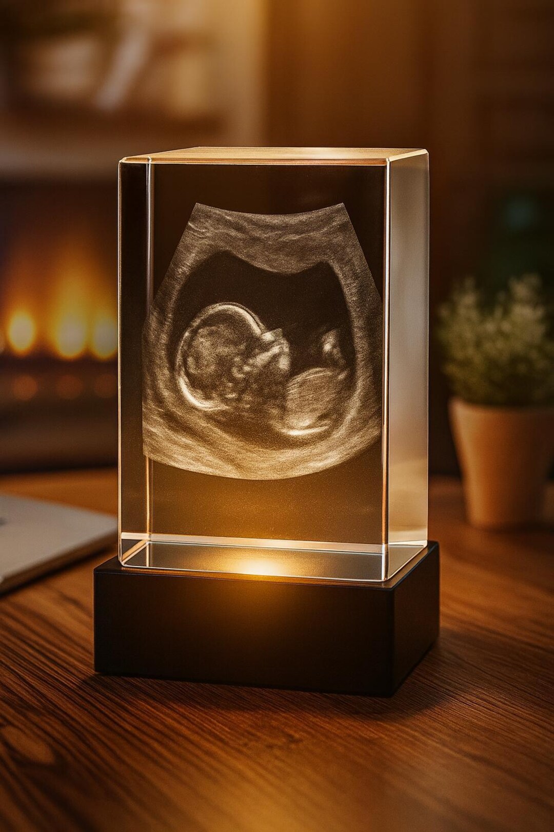 3D Crystal Ultrasound Photo: Personalized Laser Engraved Keepsake With ...