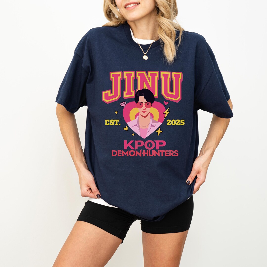 Kpop Demon Hunters T-shirt, Huntrix Girl Band T-shirt, Kpop Idol Group T-shirt, Jinu Shirt ...
