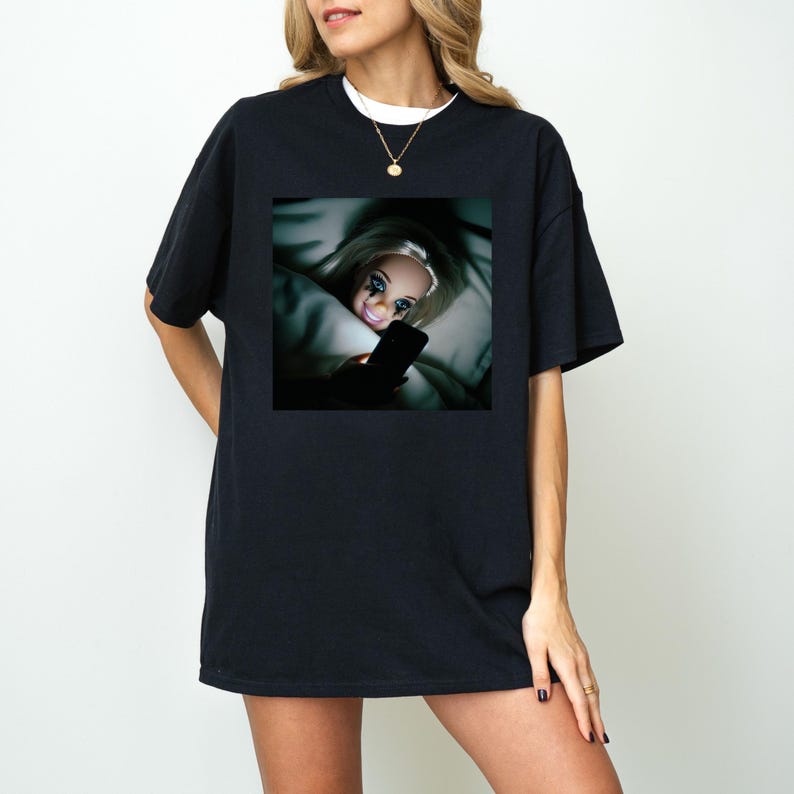 Funny Distressed Doll Face Meme T-shirt, Tik Tok Trending Tee, Women's ...