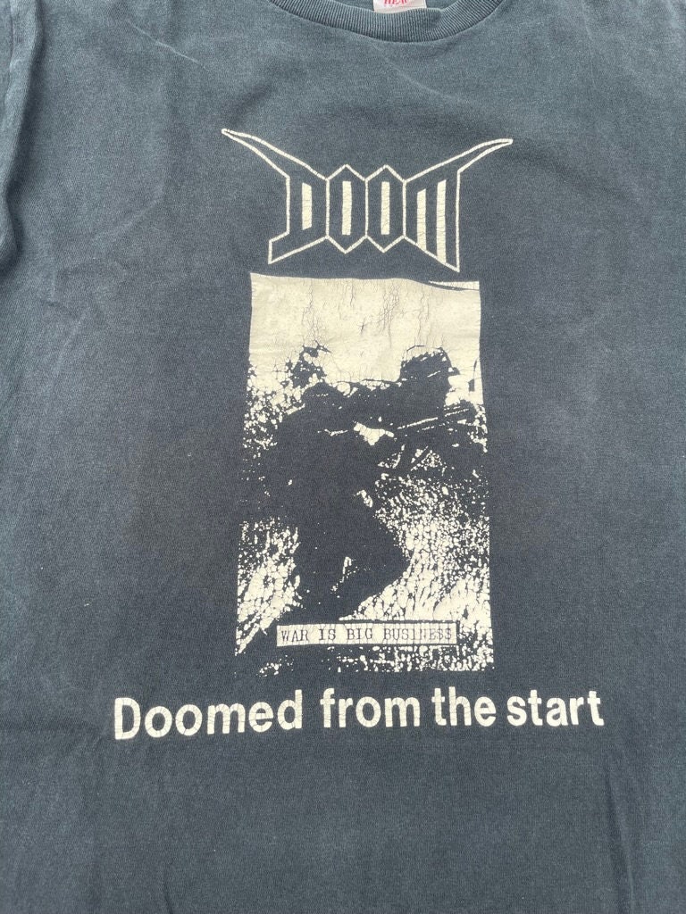 DOOM 1990s Vintage Crustpunk Grindcore Tshirt Nausea Anti Cimex Extreme ...