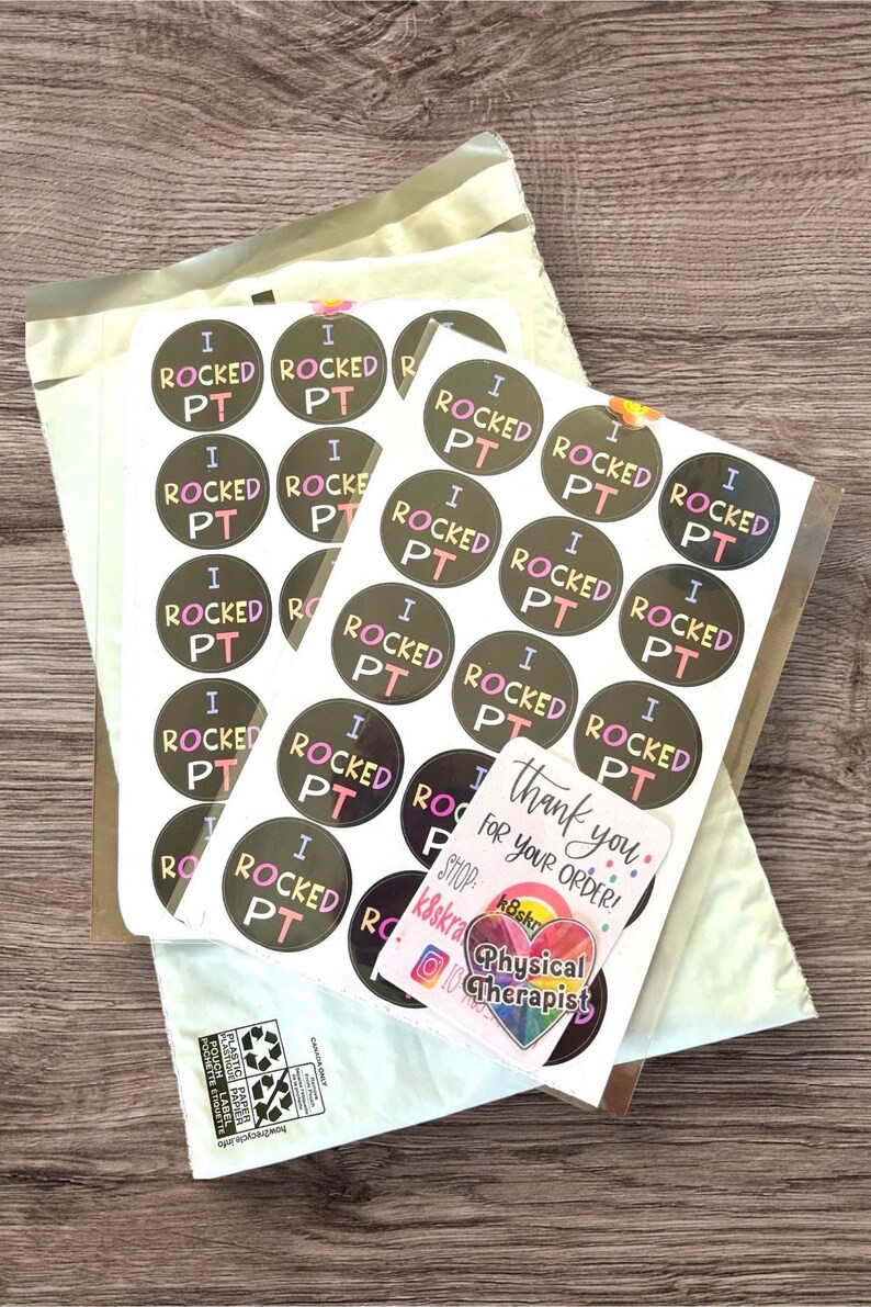 I ROCKED PT! Stickers (2) 5x7 Sheets. (30) Stickers Total! Pts to Give ...