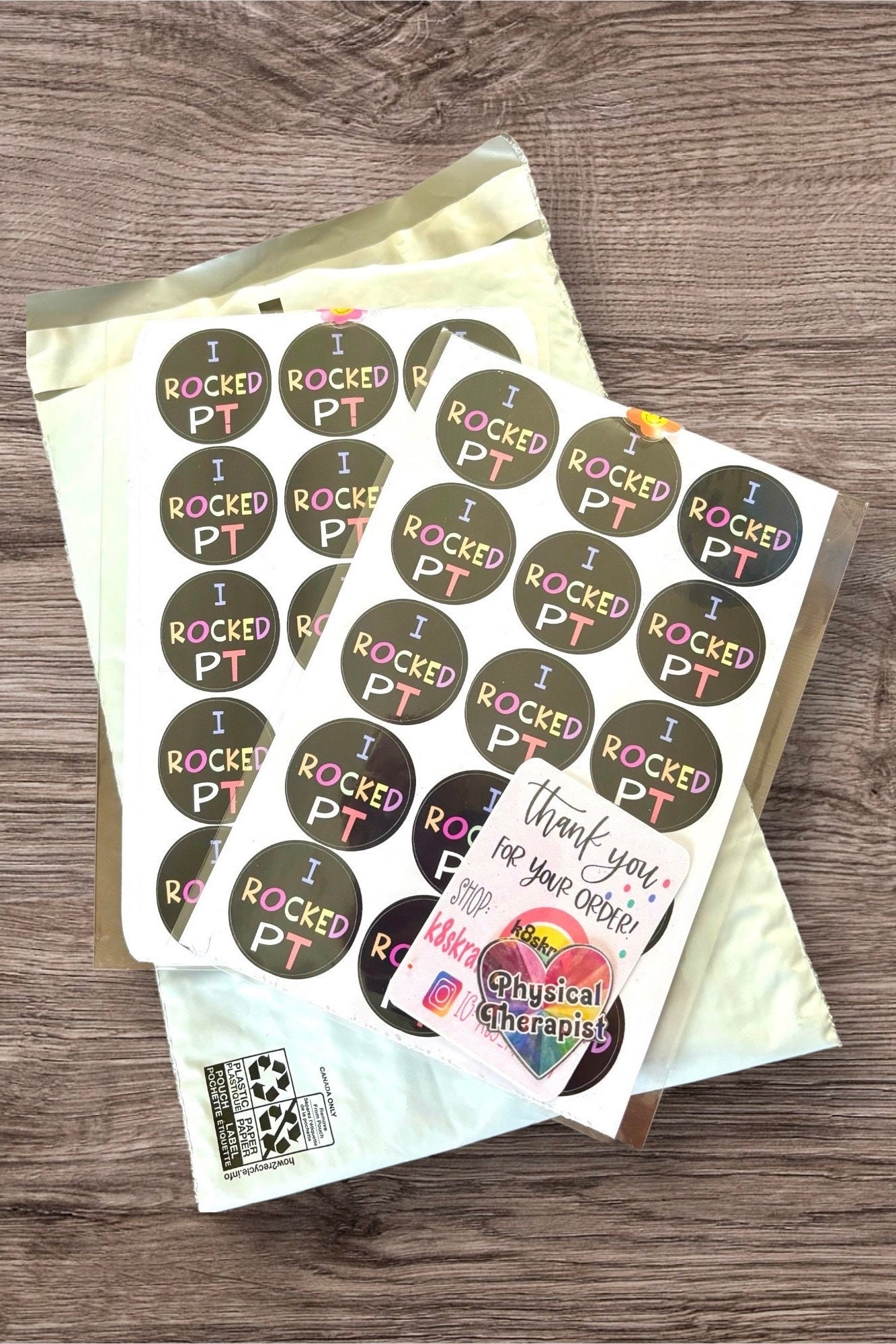 I ROCKED PT! Stickers (2) 5x7 Sheets. (30) Stickers Total! Pts to Give ...