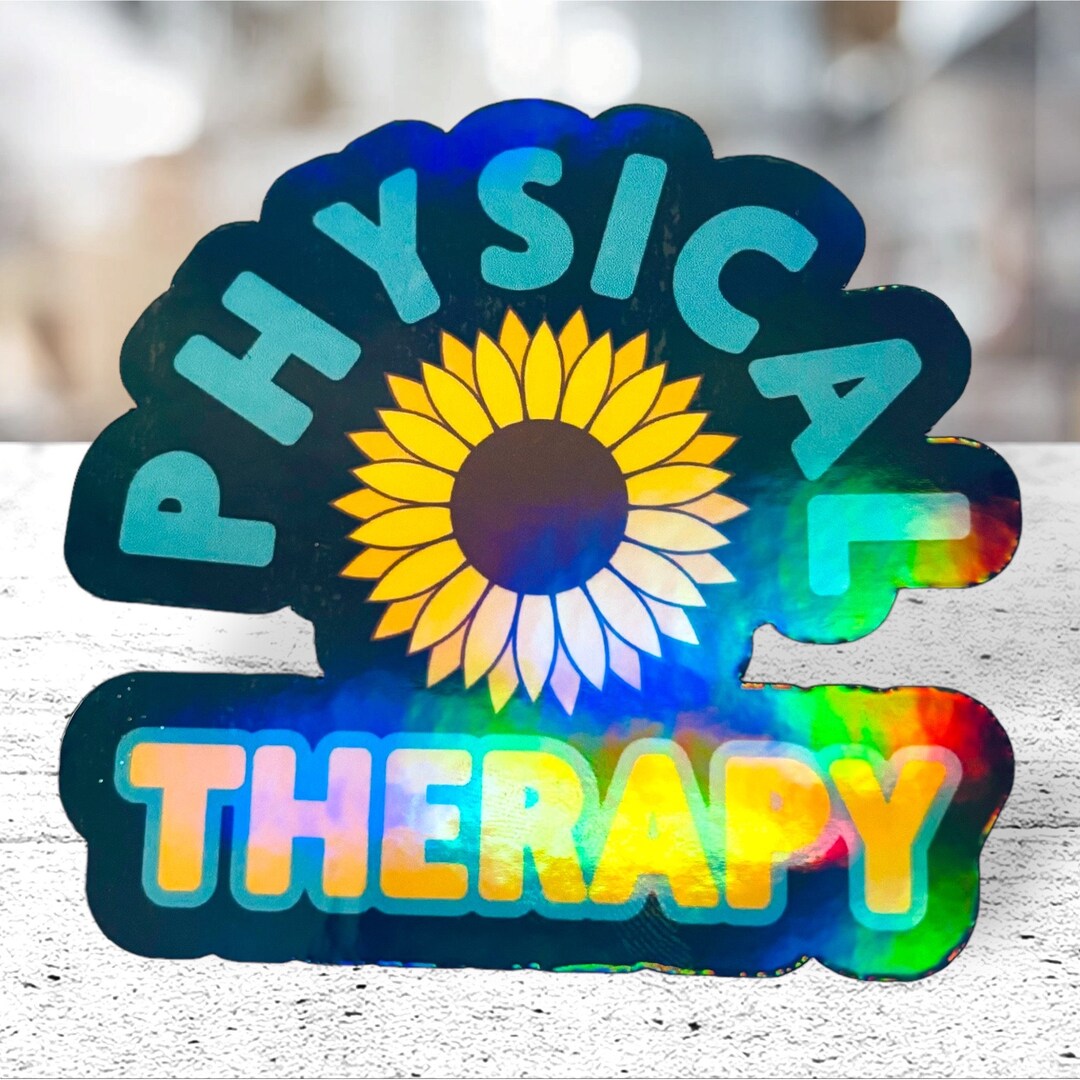 Physical Therapy Sunflower Glossy Sticker. Size 3.5”. Perfect for ...