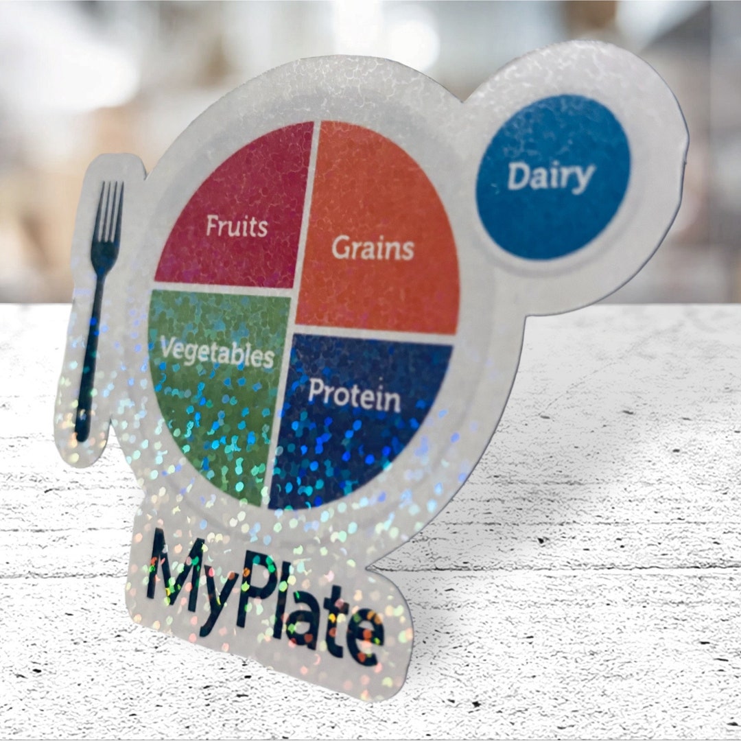 My Plate Health Sticker! Super Sparkly Straight On. Size 3.5”x 2.5” - Etsy
