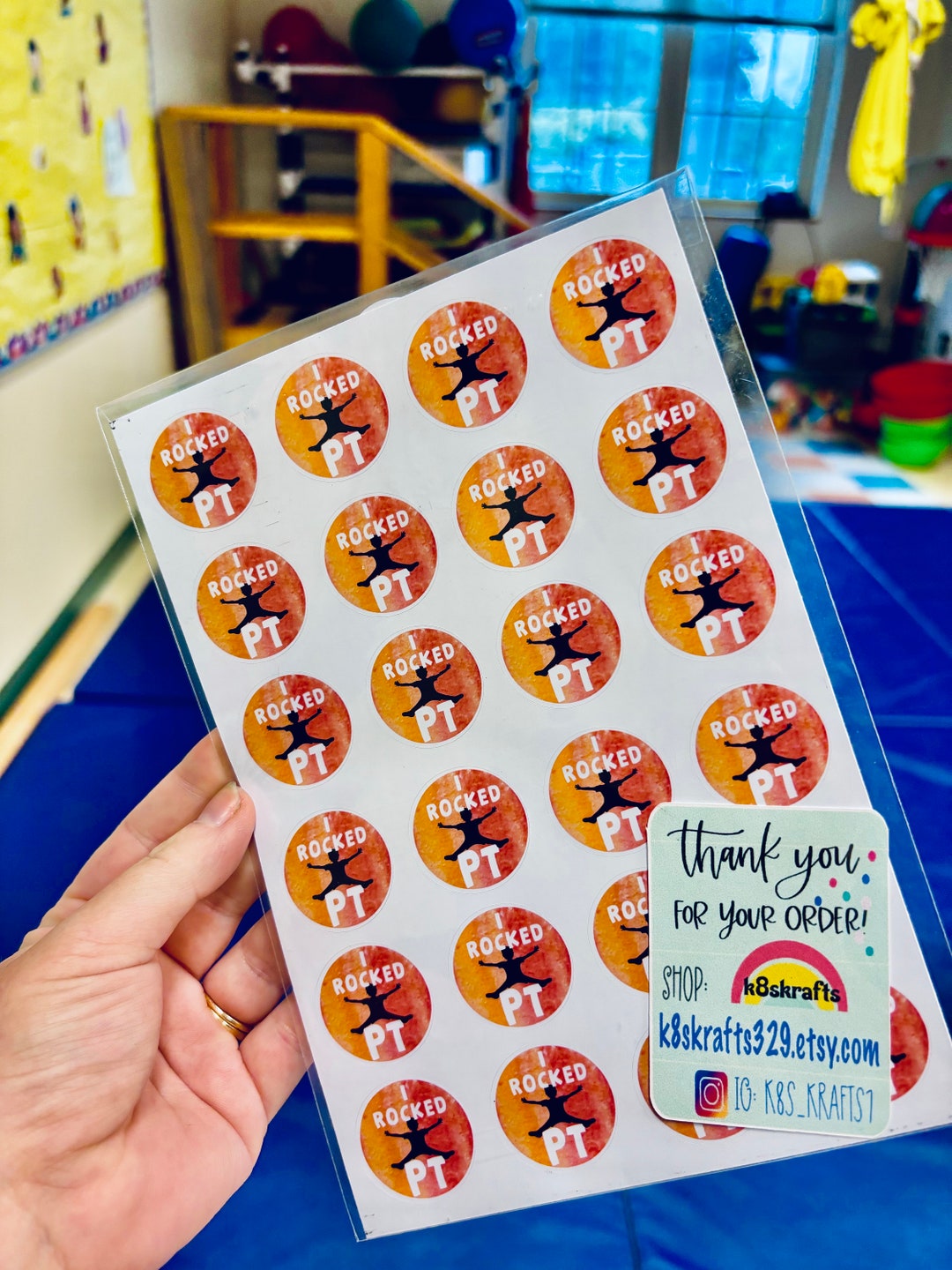 I ROCKED PT Stickers 2 5x7 Sheets. 30 Stickers Total Pts to Give Their ...