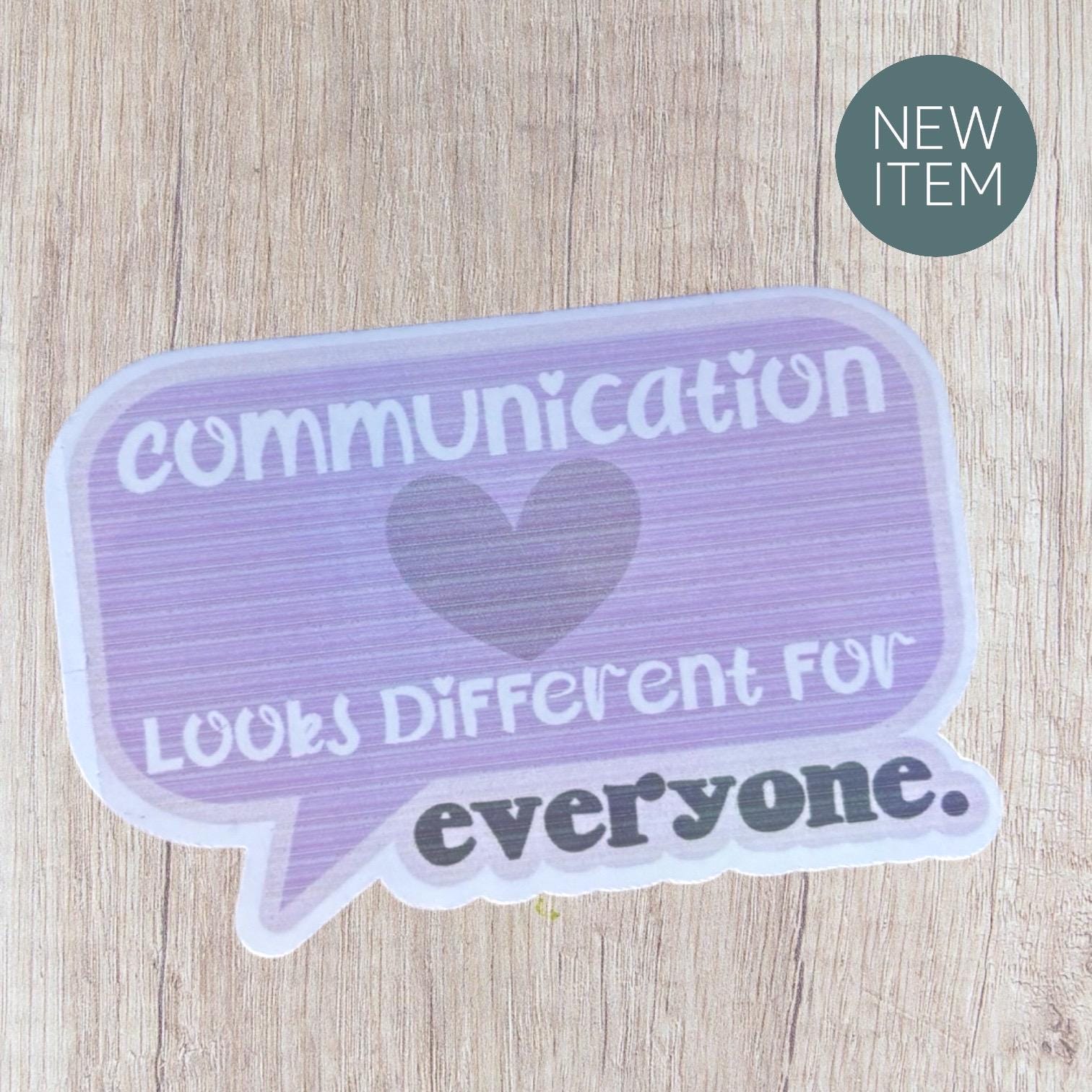 Communication Looks Different for Everyone. Speech Decal Sticker for ...