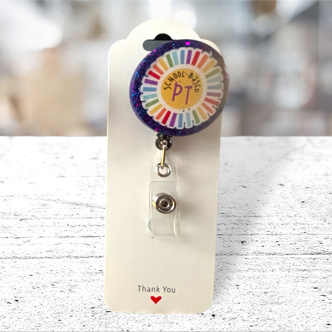School Based PT Badge Reel for ID Card. New Item! Physical Therapist ...