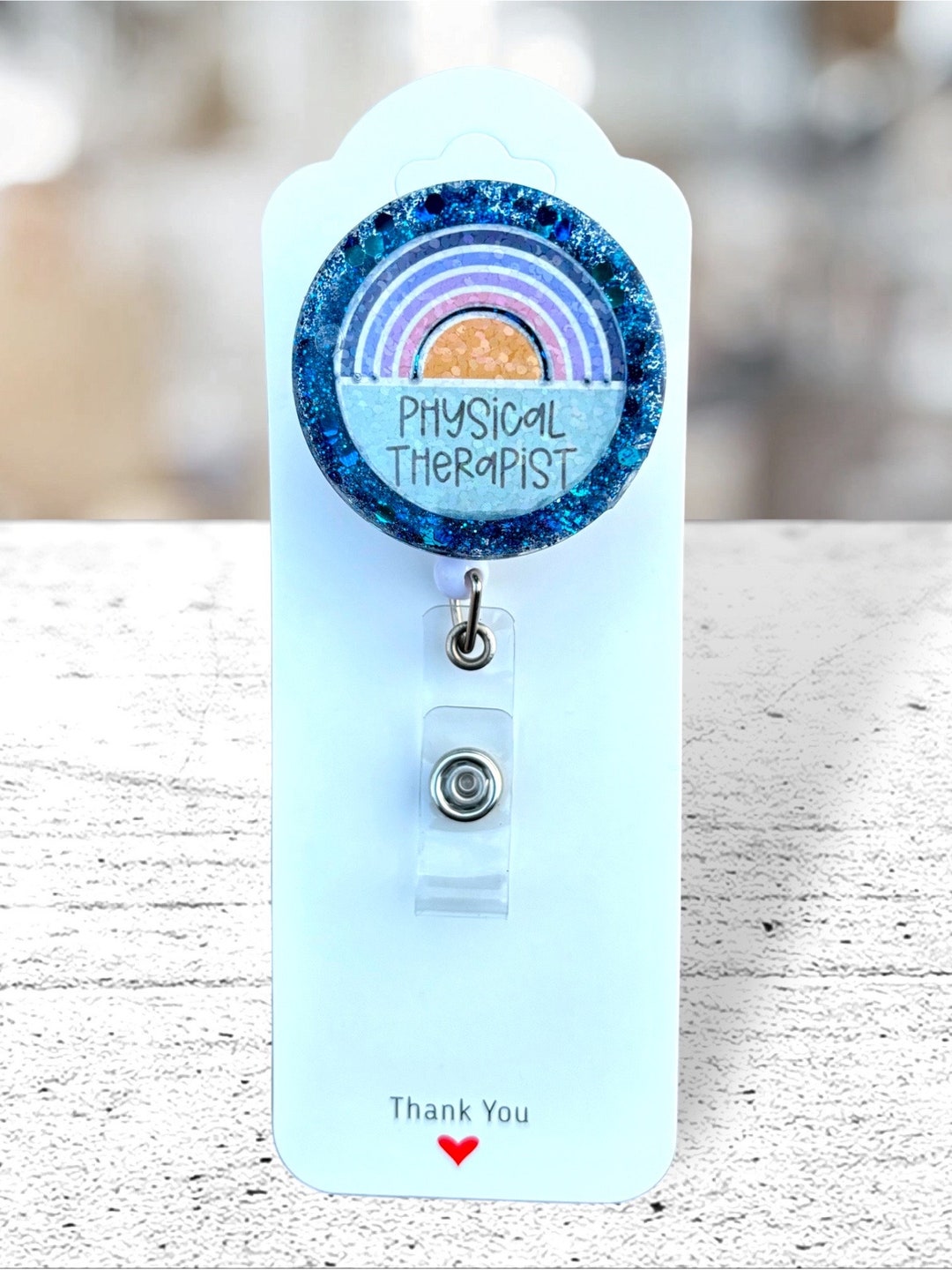 Physical Therapy Badge Reel for ID Card. New Item! Physical Therapist ...