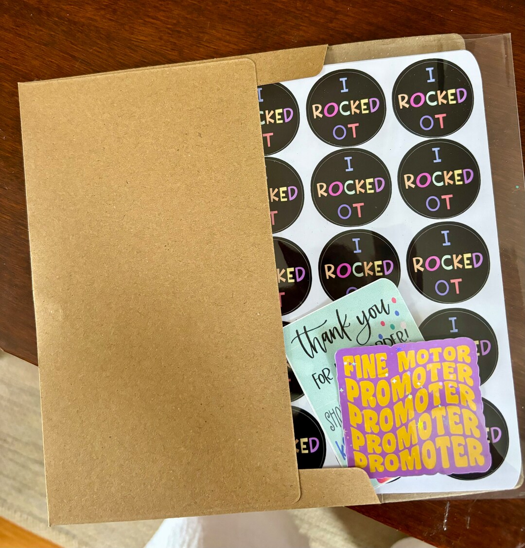 I ROCKED OT! Stickers (2) 5x7 Sheets. (30) Stickers Total! Ots to Give ...