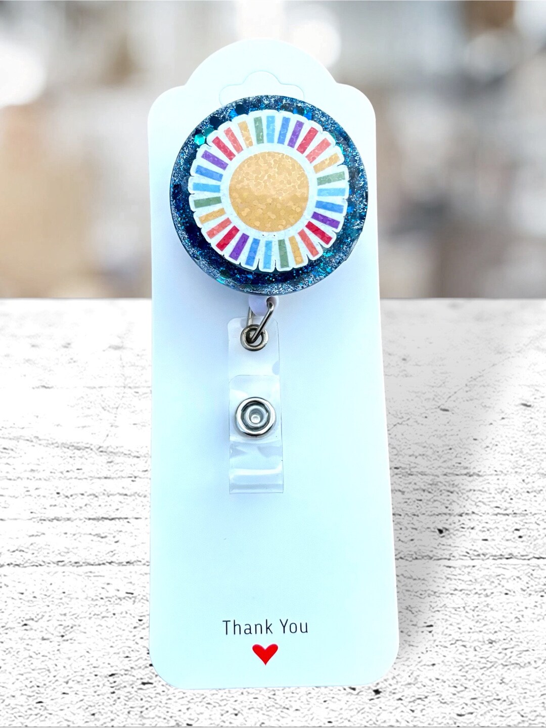 Custom Badge Reel for ID Card. Add Short Word, Name, or Your Letter ...