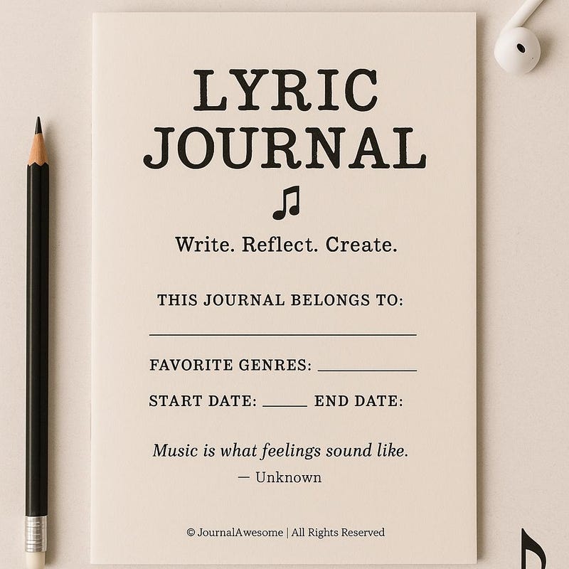 Songwriting Notebook A4 - Etsy