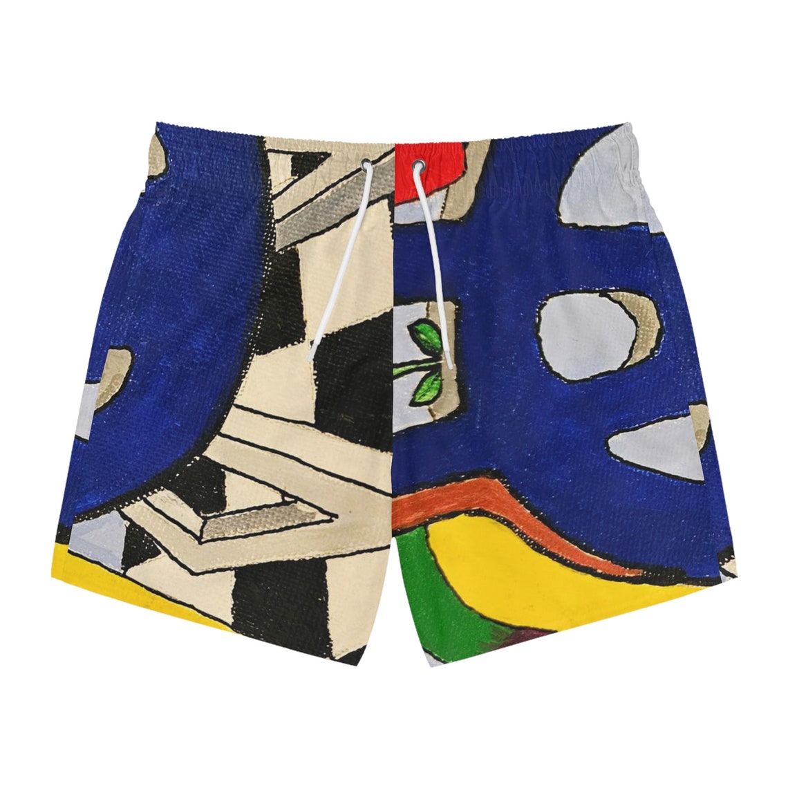 Bright Fun Design Swim Trunks Mens Swimwear Cool Board Shorts Summer ...