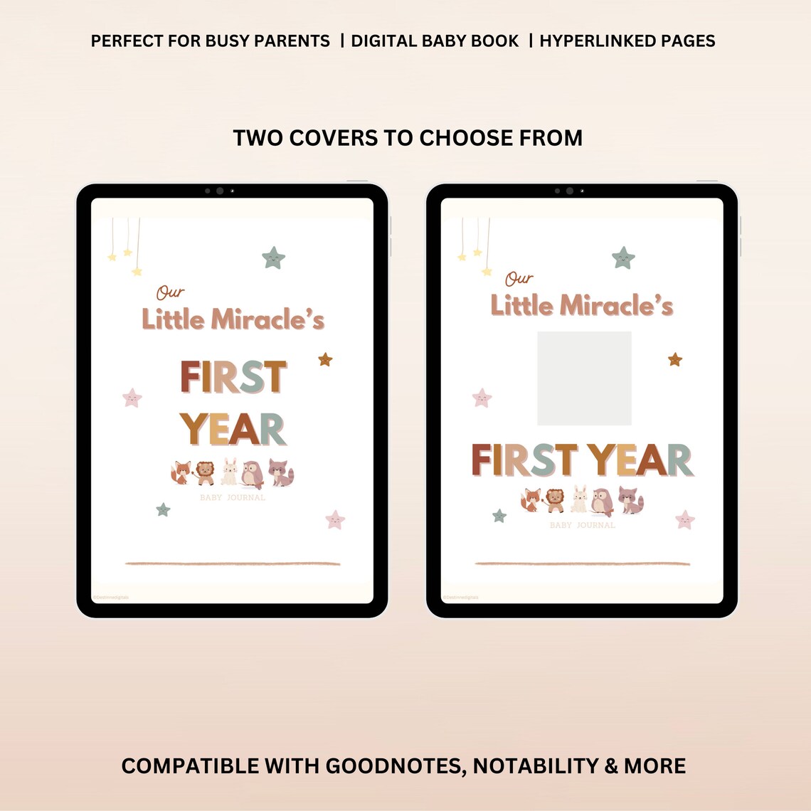 BOHO Digital Baby Book Journal, Baby First Year, Baby Memory Journal ...