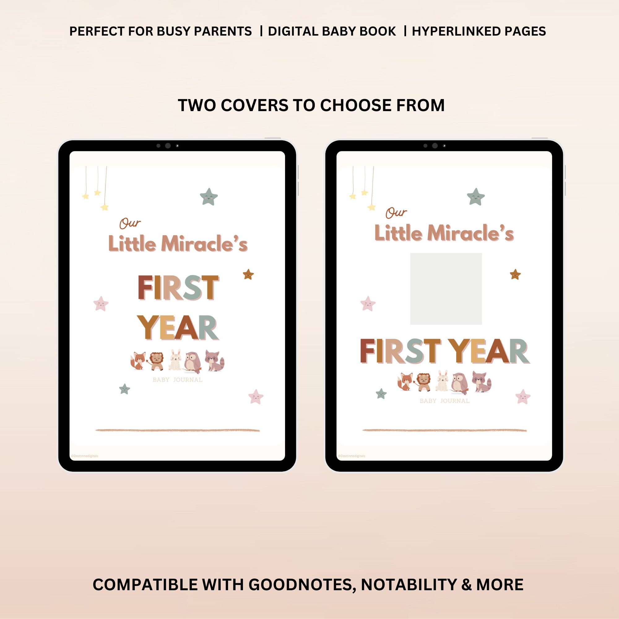 BOHO Digital Baby Book Journal, Baby First Year, Baby Memory Journal ...