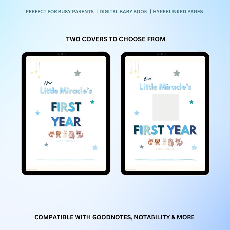 Baby Boy Digital Baby Book Journal, Baby First Year, Baby Memory ...