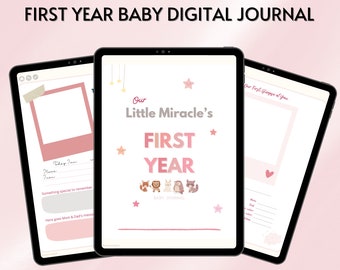 BOHO Digital Baby Book Journal, Baby First Year, Baby Memory Journal ...