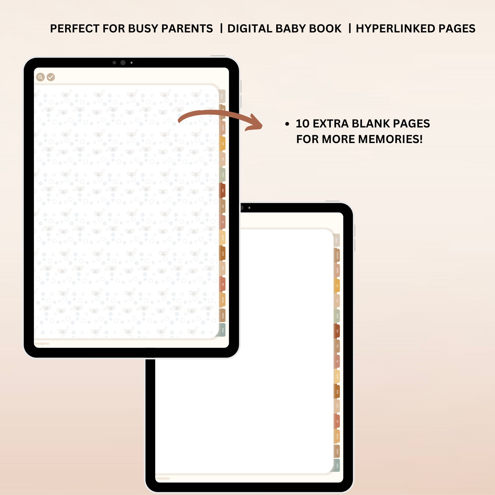 BOHO Digital Baby Book Journal, Baby First Year, Baby Memory Journal ...