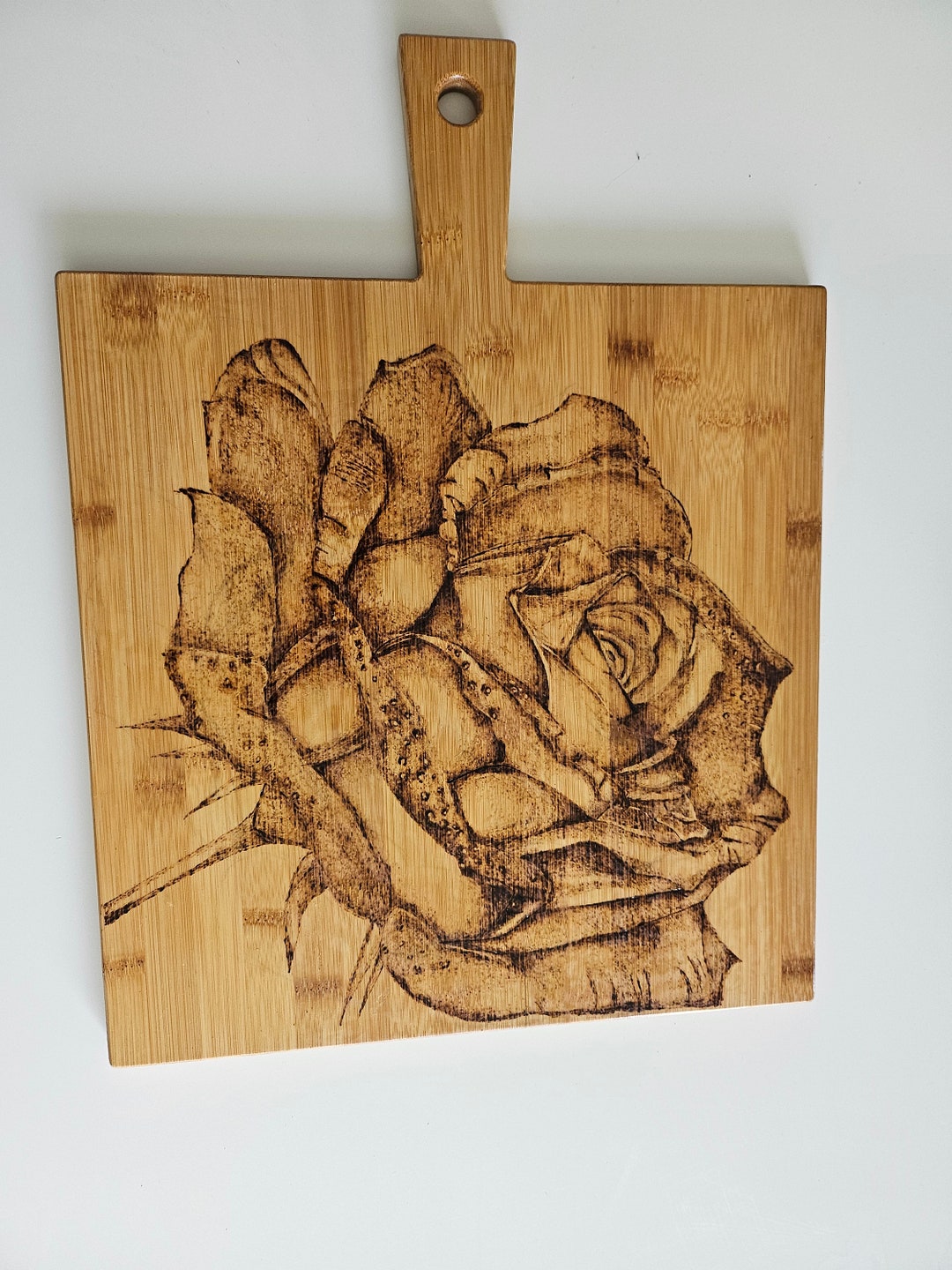 Pyrography (rose) - Etsy