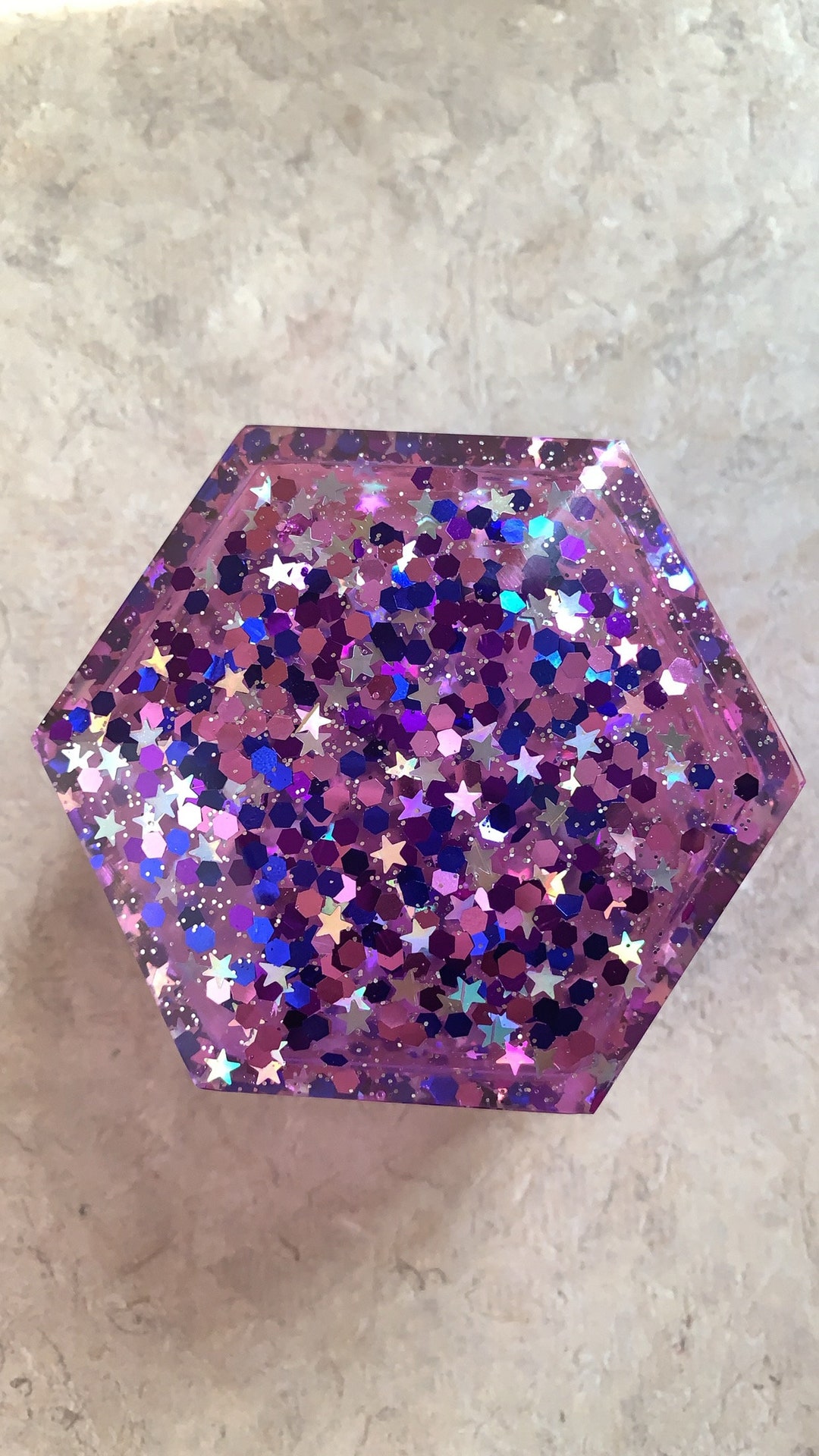 Purple Sparkle Star Box - Etsy