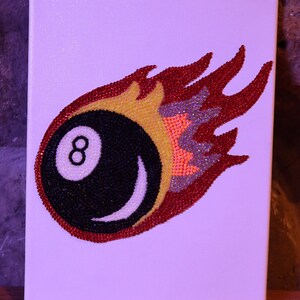 Bedazzled Blazing 8 Ball Wall Decor - Etsy