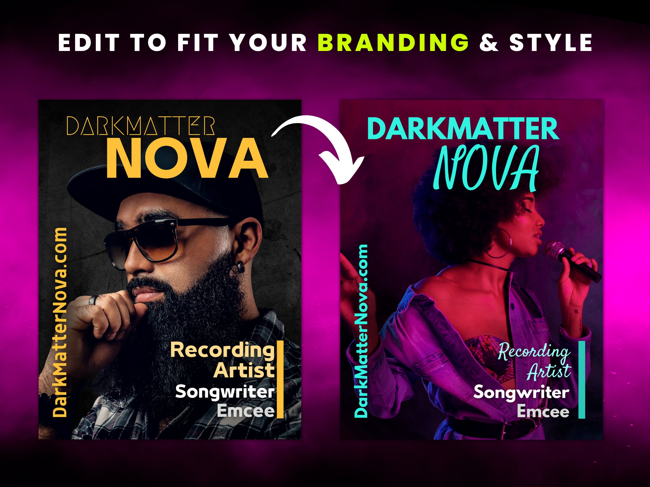 Hip Hop Media Kit, Music EPK, Media Kit Template, Canva Template - Etsy