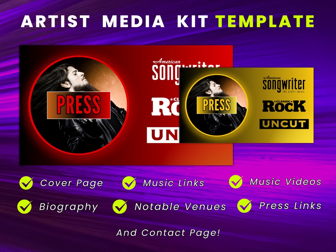 7 PAGE Singer & Band EPK | Artist Press Kit | Album Press Kit | Band ...