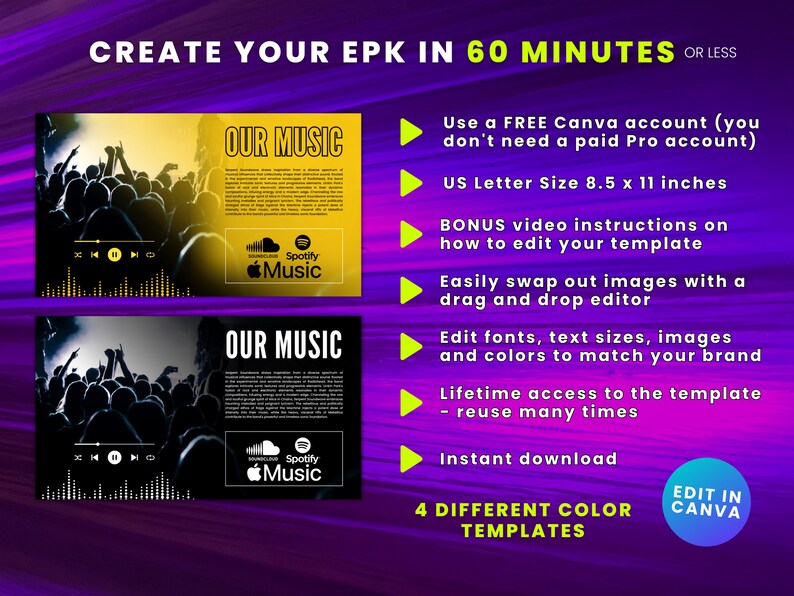 7 PAGE Singer & Band EPK | Artist Press Kit | Album Press Kit | Band ...