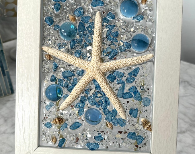 Seashell Resin Art/beach Decor/coastal Art/beach House/seashell Decor ...