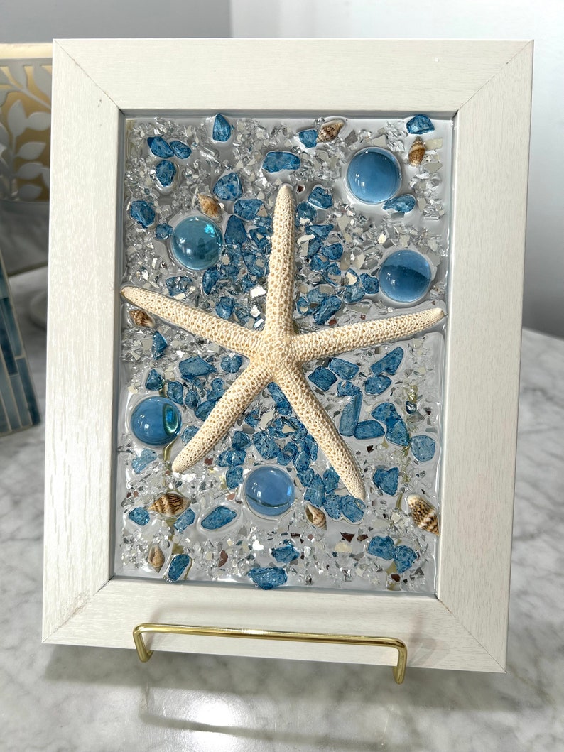 Seashell Resin Art/beach Decor/coastal Art/beach House/seashell Decor ...