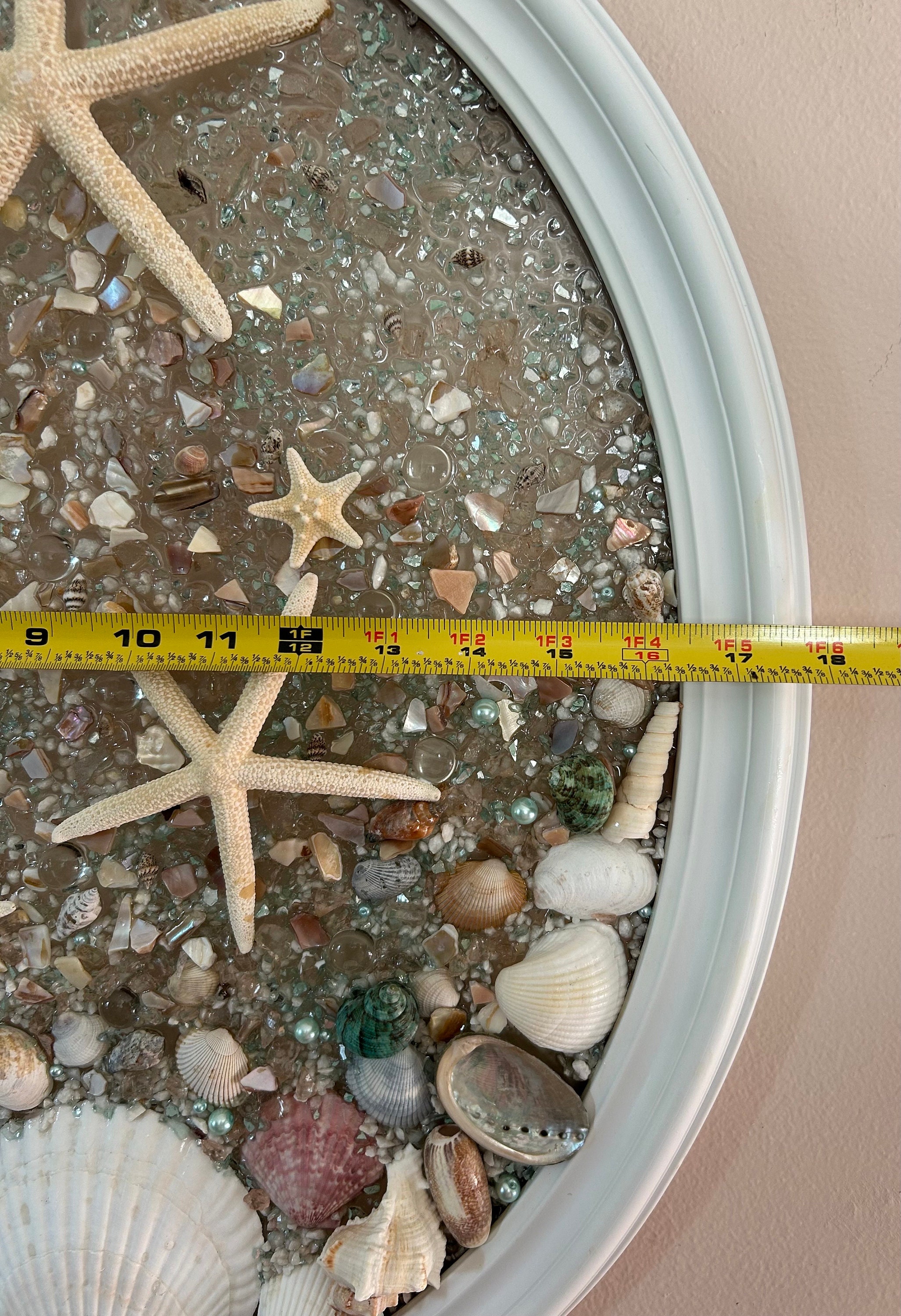 Seashell Resin Art/beach House Decor/coastal Wall Art/starfish Sea ...