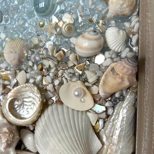 Seashell Sea Glass Resin Beach Art/beach House Decor/neutral Nautical ...