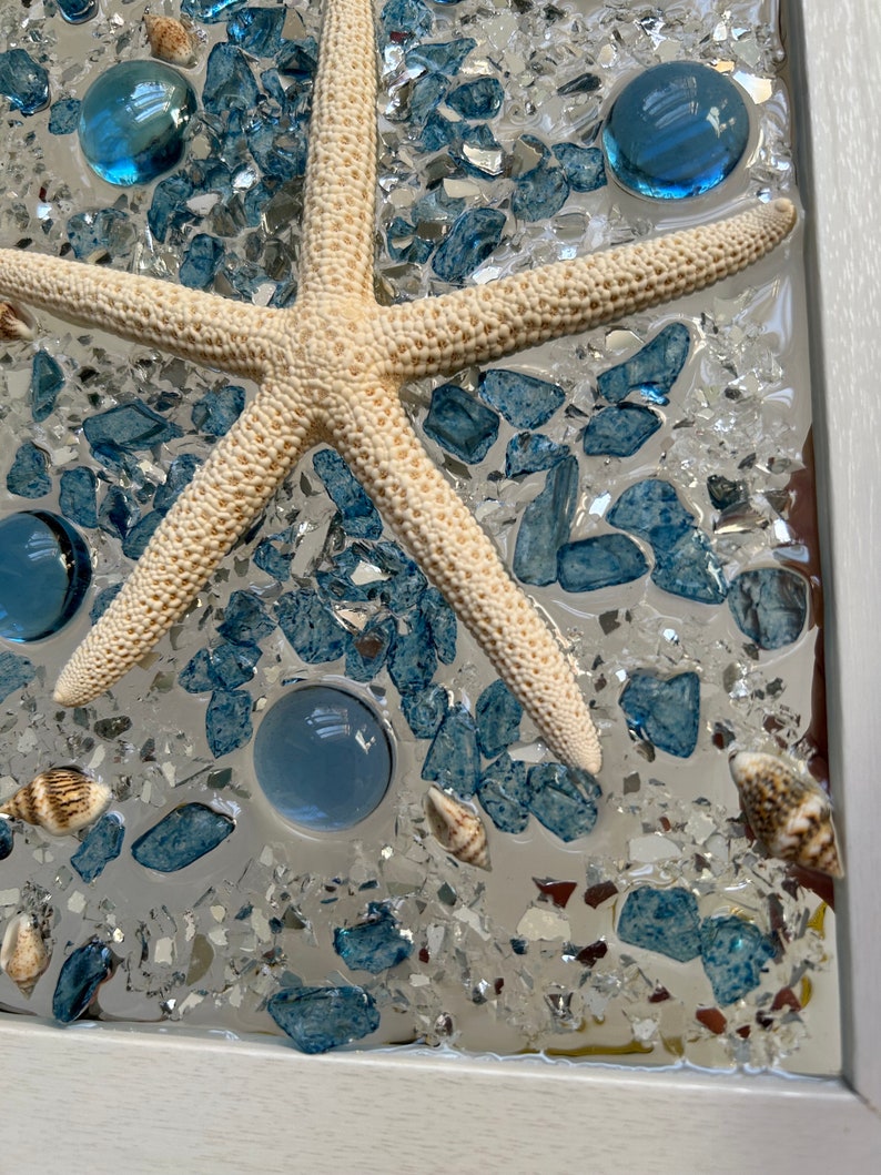 Seashell Resin Art/beach Decor/coastal Art/beach House/seashell Decor ...