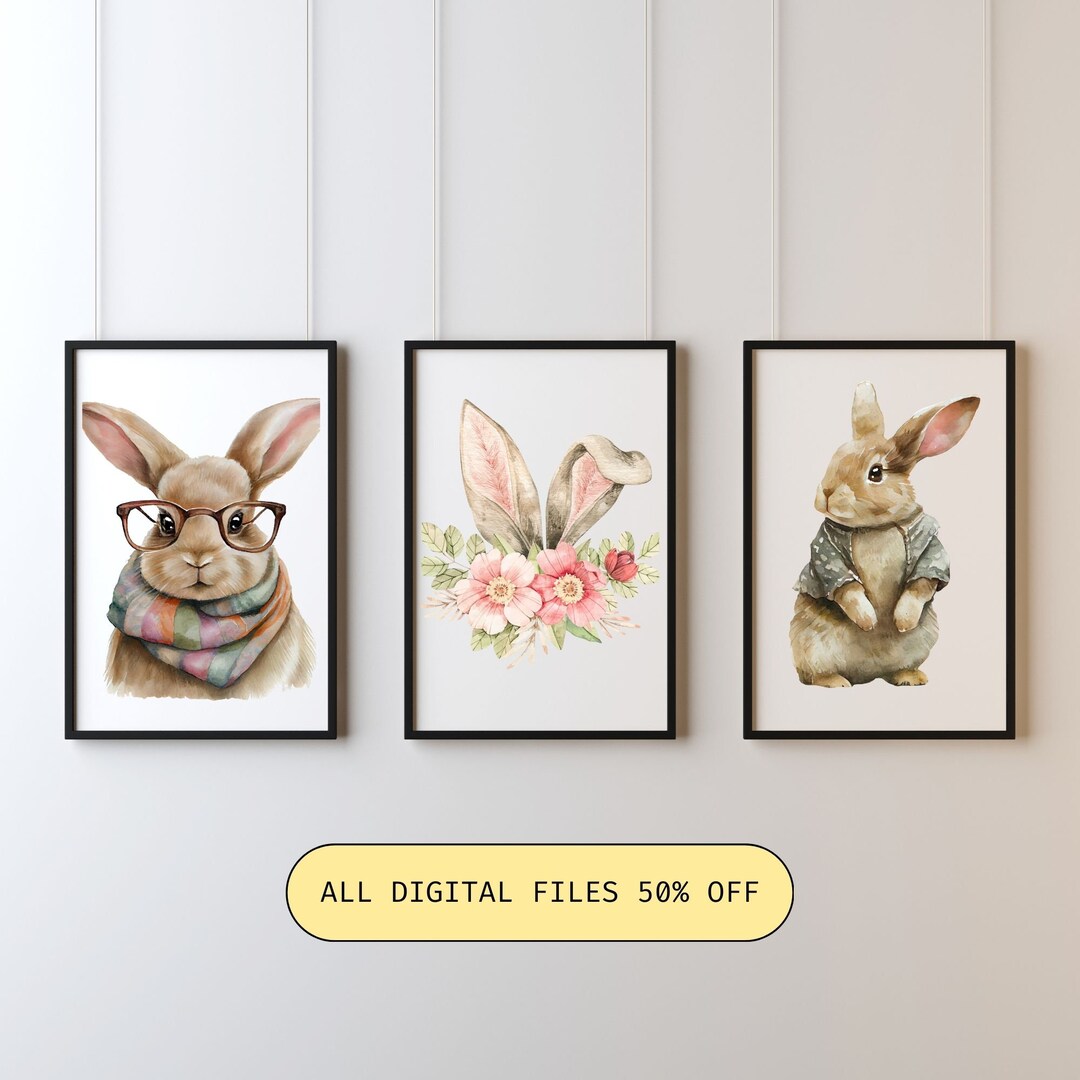 Easter Bunny PNG Bundle, Easter Clipart, Easter Graphics, Easter ...