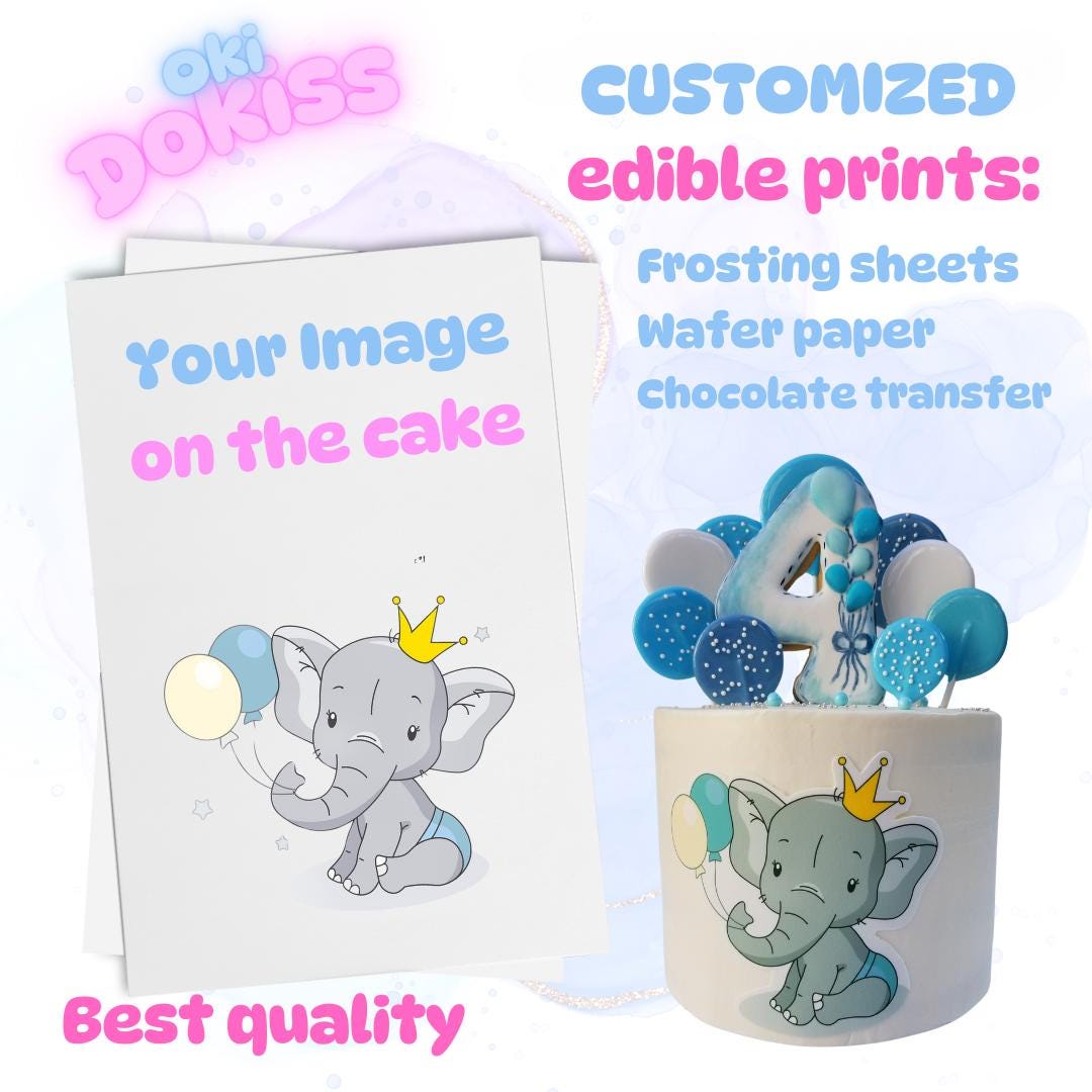 Custom Edible Prints: Wafer Paper, Frosting Sheet, Chocolate Transfers ...