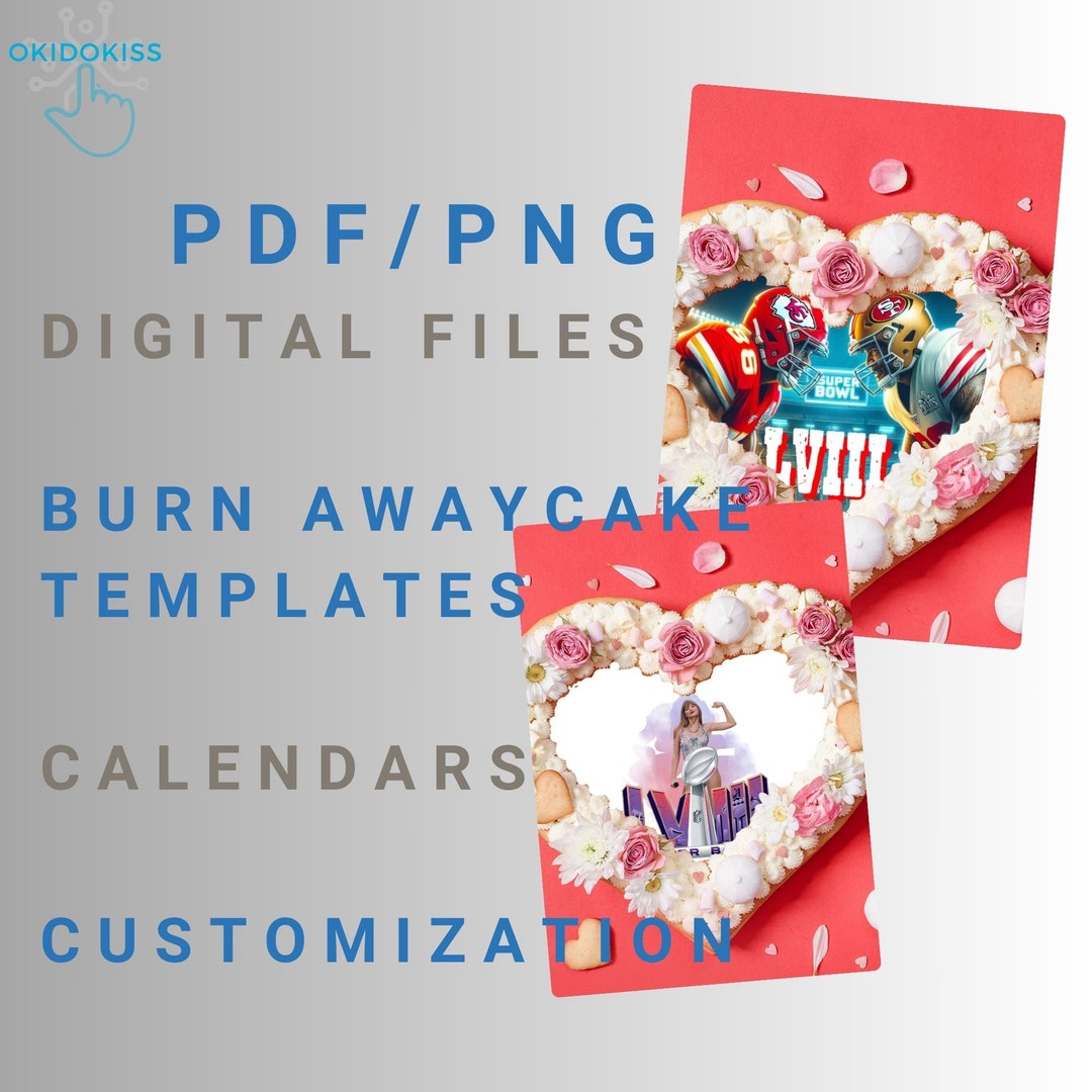 Custom PDF Cake Topper. Burnaway Cake. Swiftie.superbowl.cake Topper ...