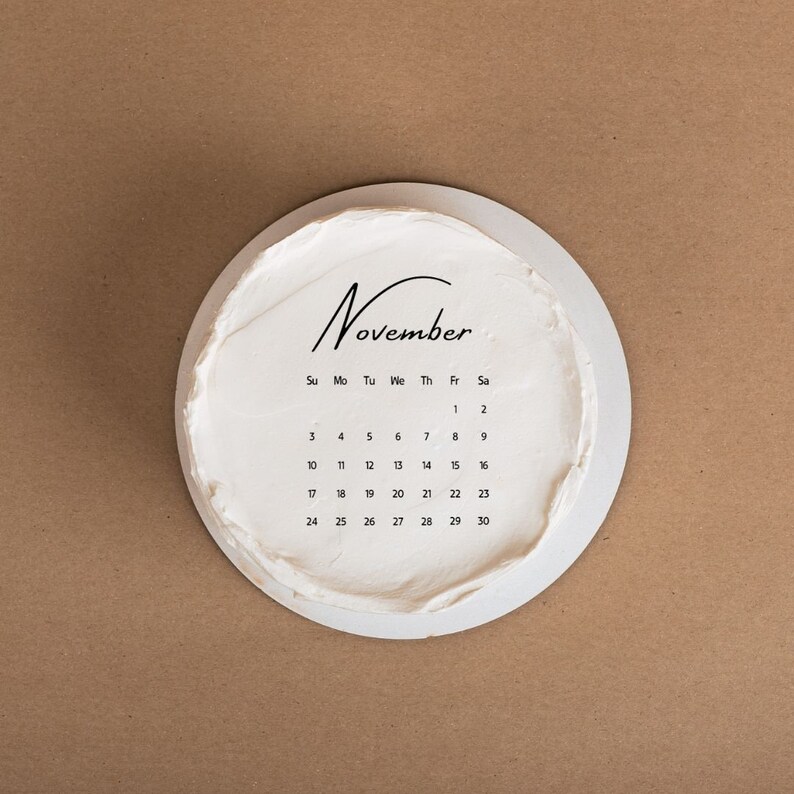 Calendar Cake Template Calendar Cake Topper Calendar on Cake Trending ...