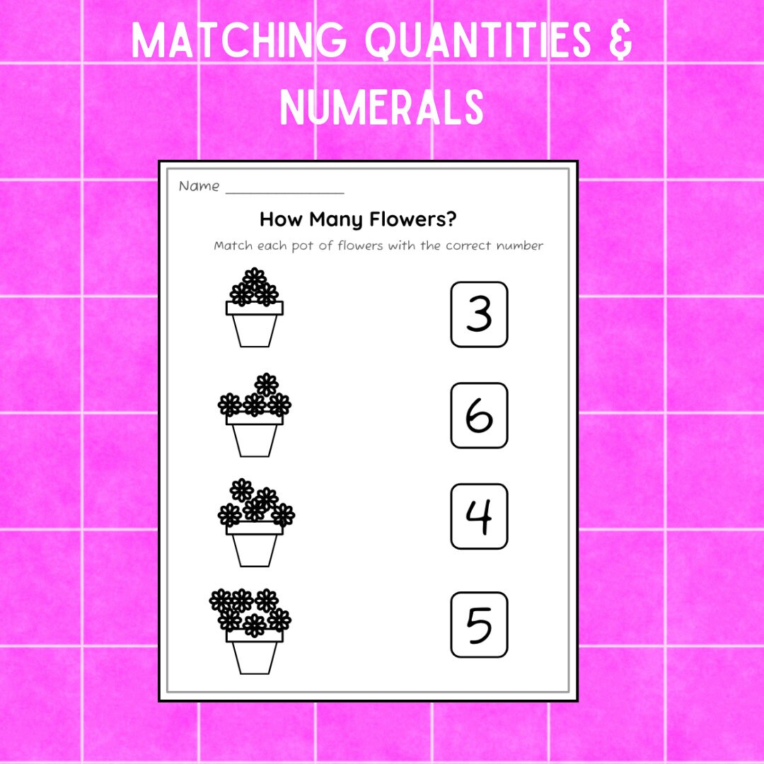 Math - Counting to Ten Worksheets - Printable - Pre K - Kindergarten - Etsy