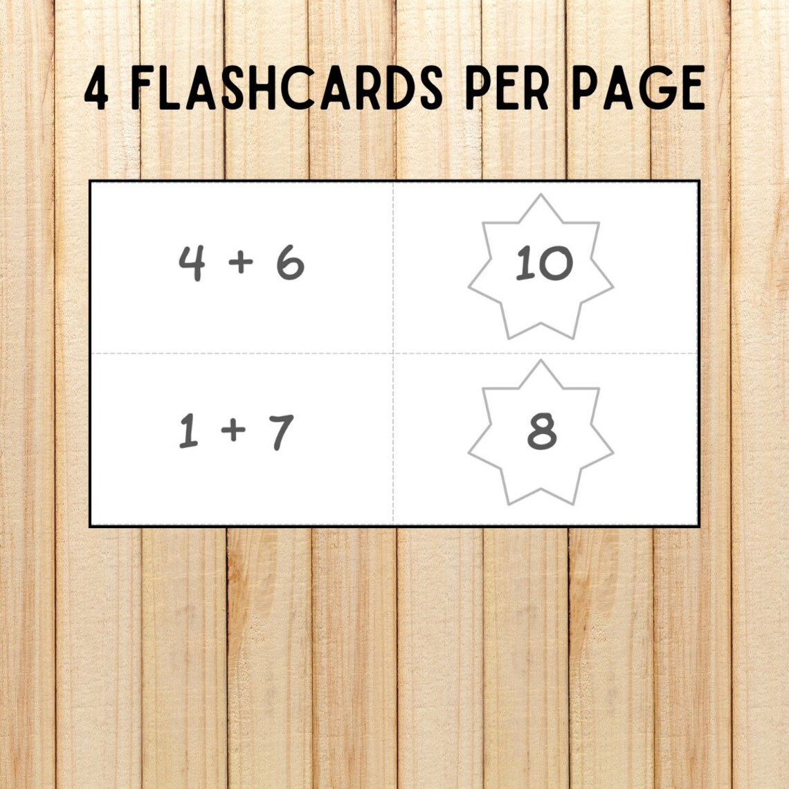Math - Addition Flashcards - Adding Within Ten - Etsy