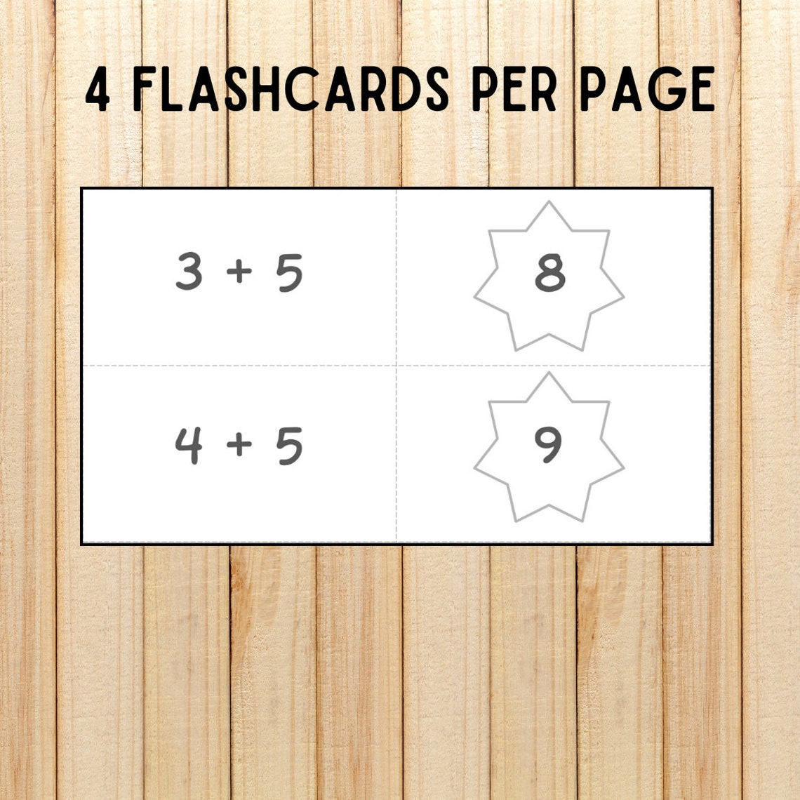 Math - Addition Flashcards - Adding Within Ten - Etsy