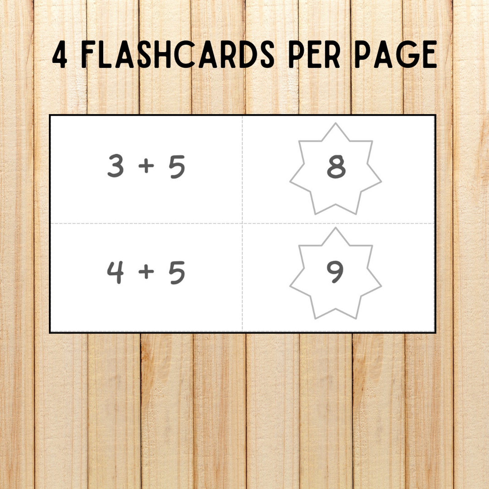 Math - Addition Flashcards - Adding Within Ten - Etsy